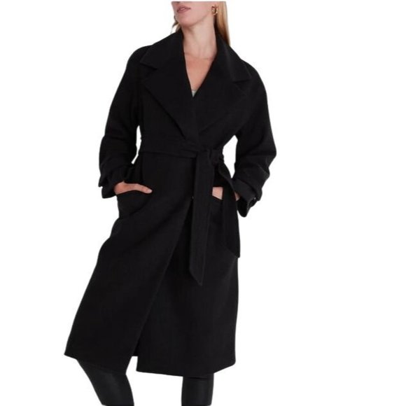 Express | Jackets & Coats | Express Tailored Black Long Coat Classic ...